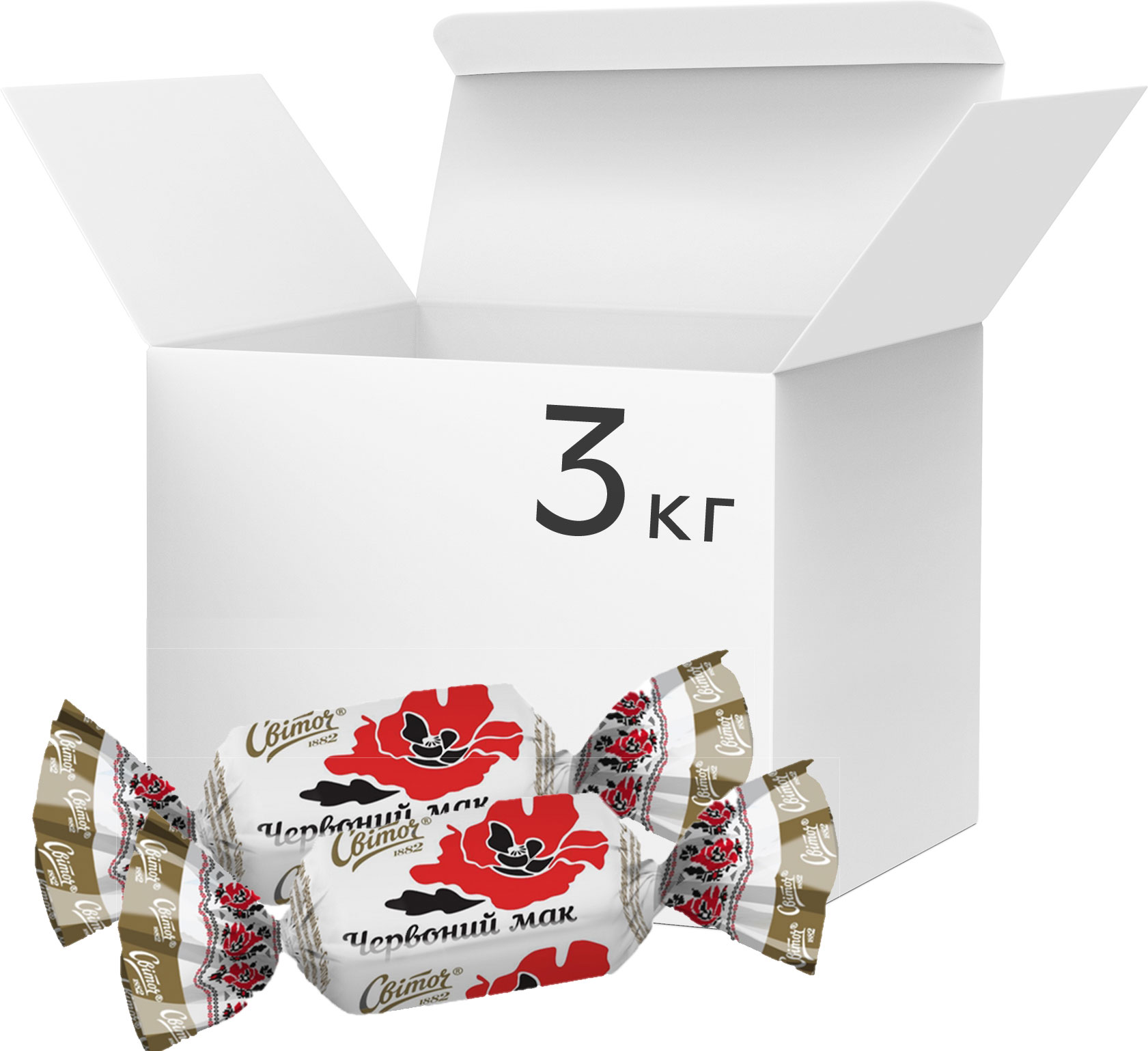 Купить Конфеты Красный мак, 3кг. Свиточ в магазине HappyPen.