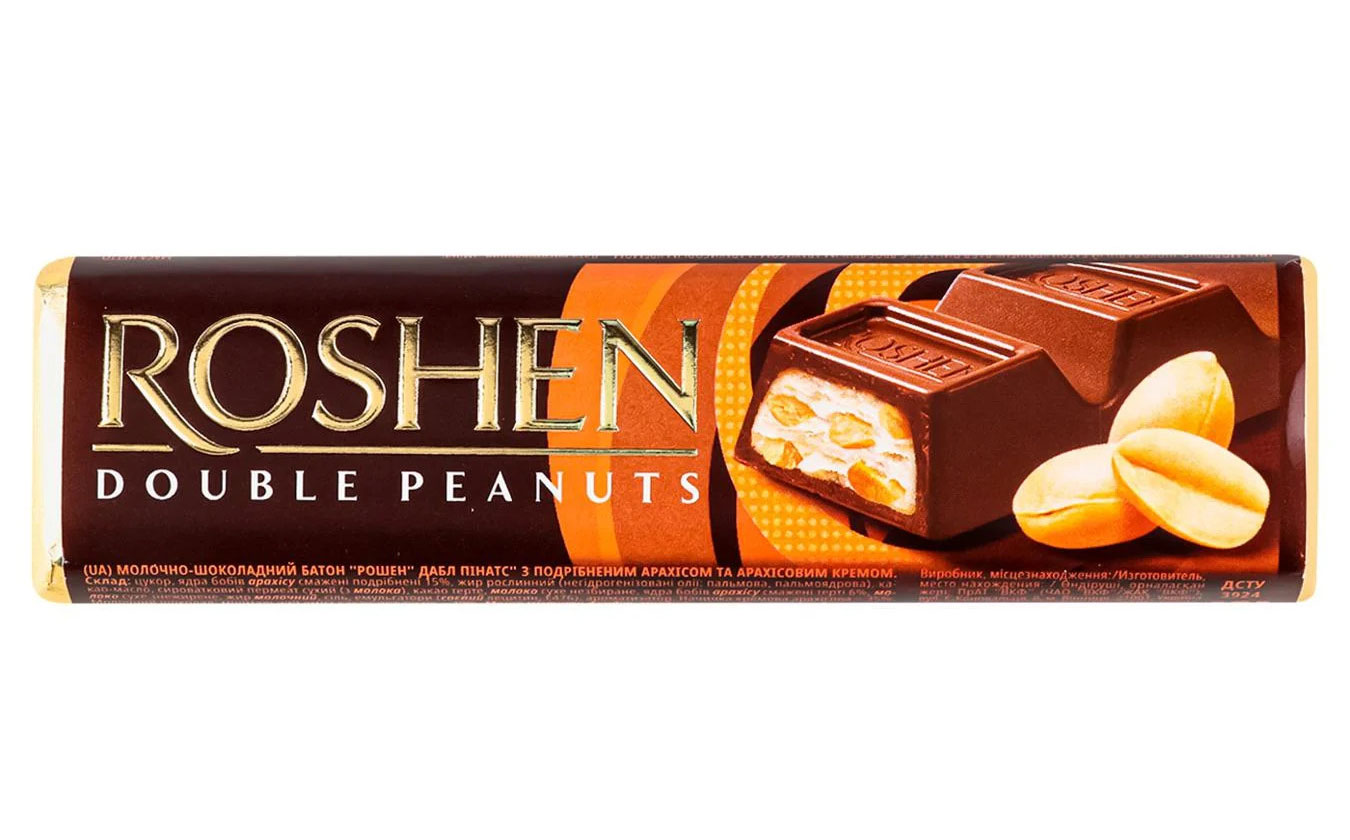 Купить Батончик Double Peanuts молочно-шоколадный с подсоленным ...