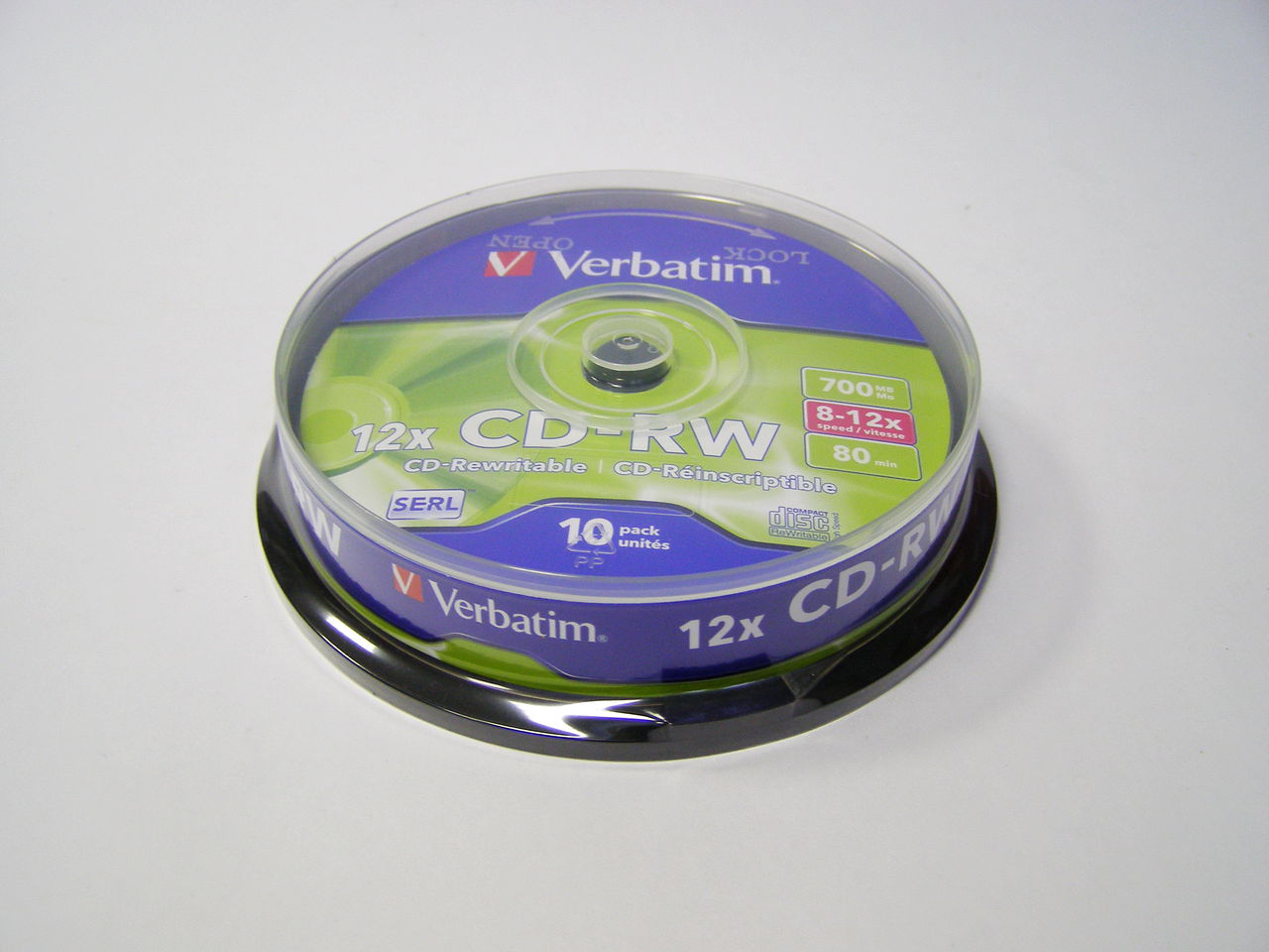 Купити Диск CD-RW 700Mb/80min 12x 10шт/уп. Cake Box Verbatim в Києві в ...