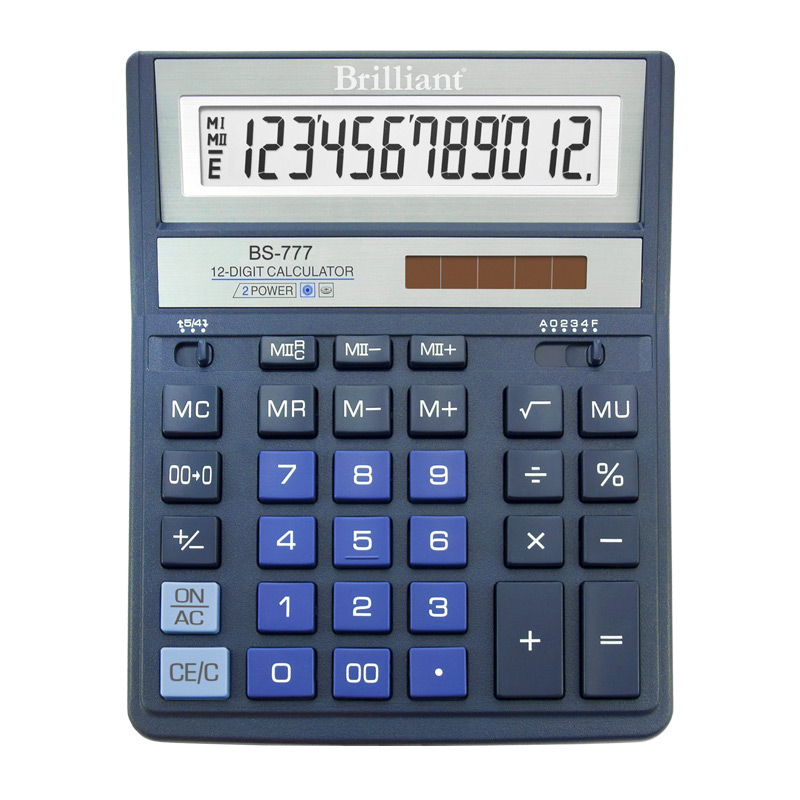 Купить Калькулятор бухгалтерский BS-777BL 12 разрядов, 158х203,2x31мм ...